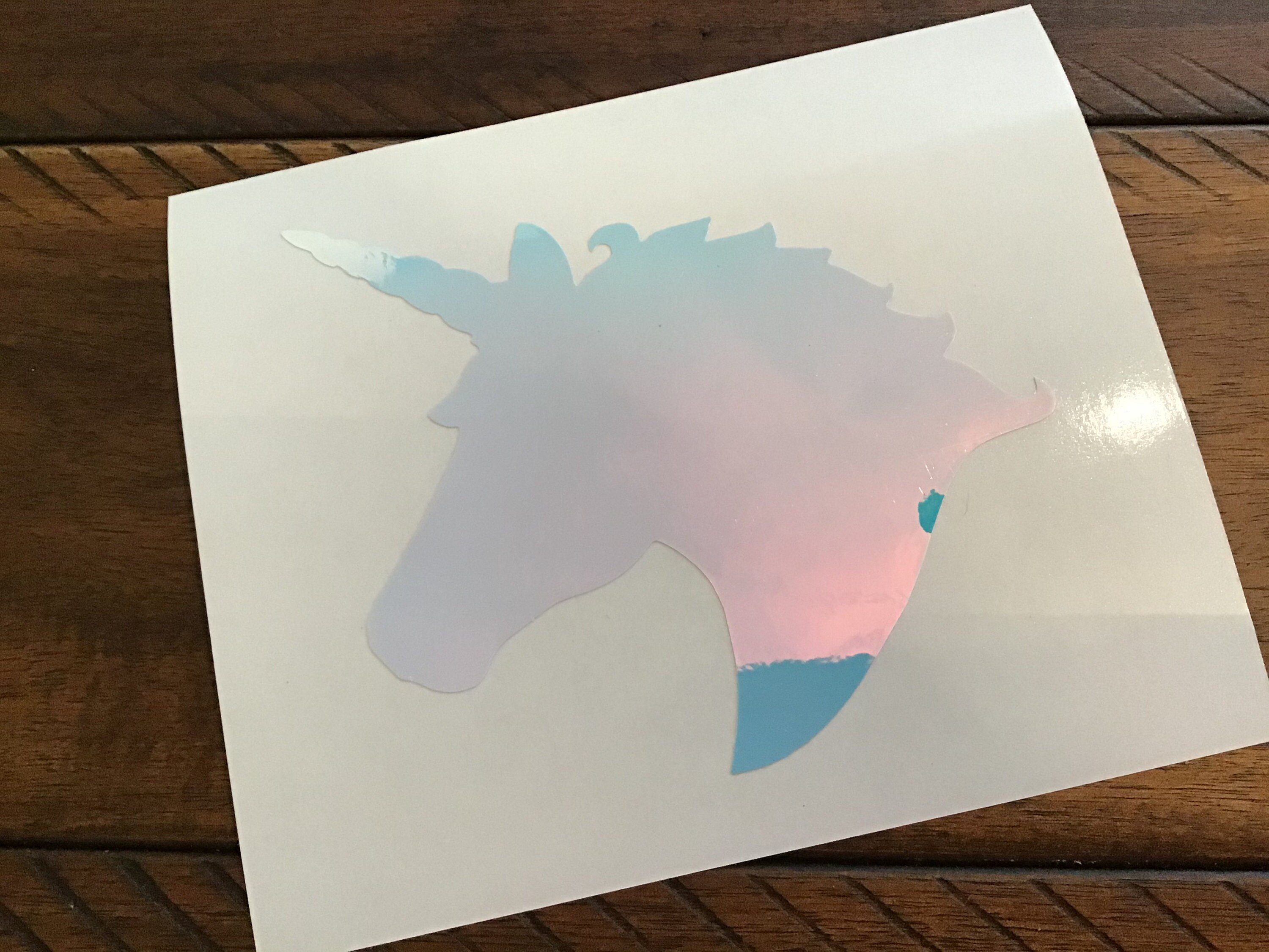 Holographic Unicorn Decal Sticker Unicorn Laptop Decal - Etsy