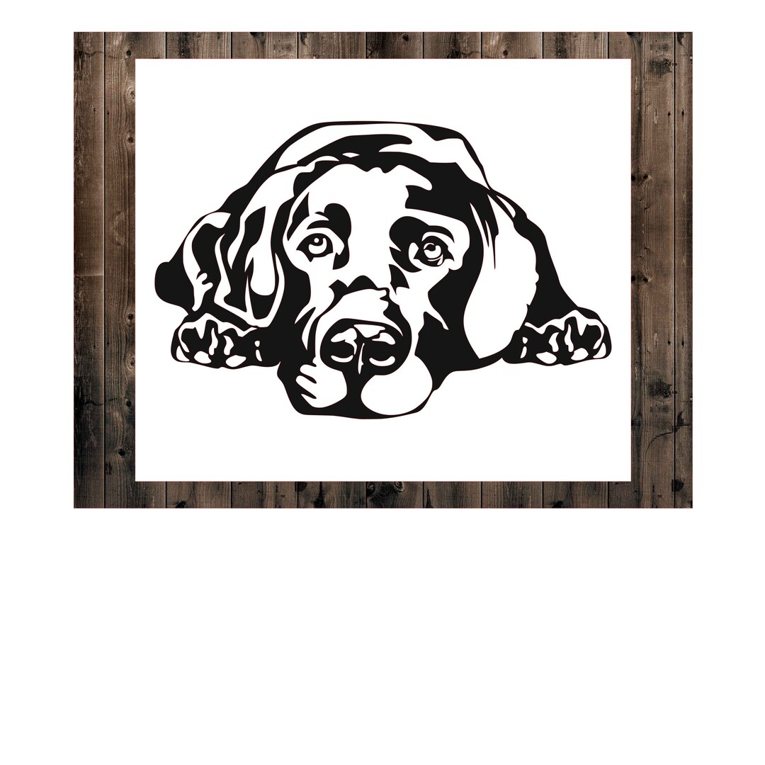 Labrador Retriever Decal Sticker, Peeking Labrador Decal, Dog Mom Decal ...