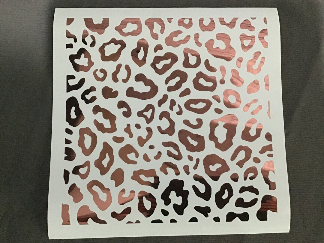 Rose Gold Leopard Print Precut Vinyl Decal Sticker, Rose Gold Cheetah ...