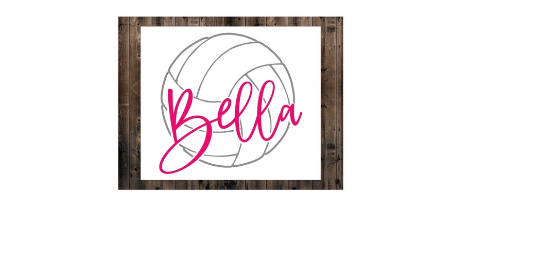 Personalized Volleyball Decal Sticker, Volley Name Decal, Volleyball ...