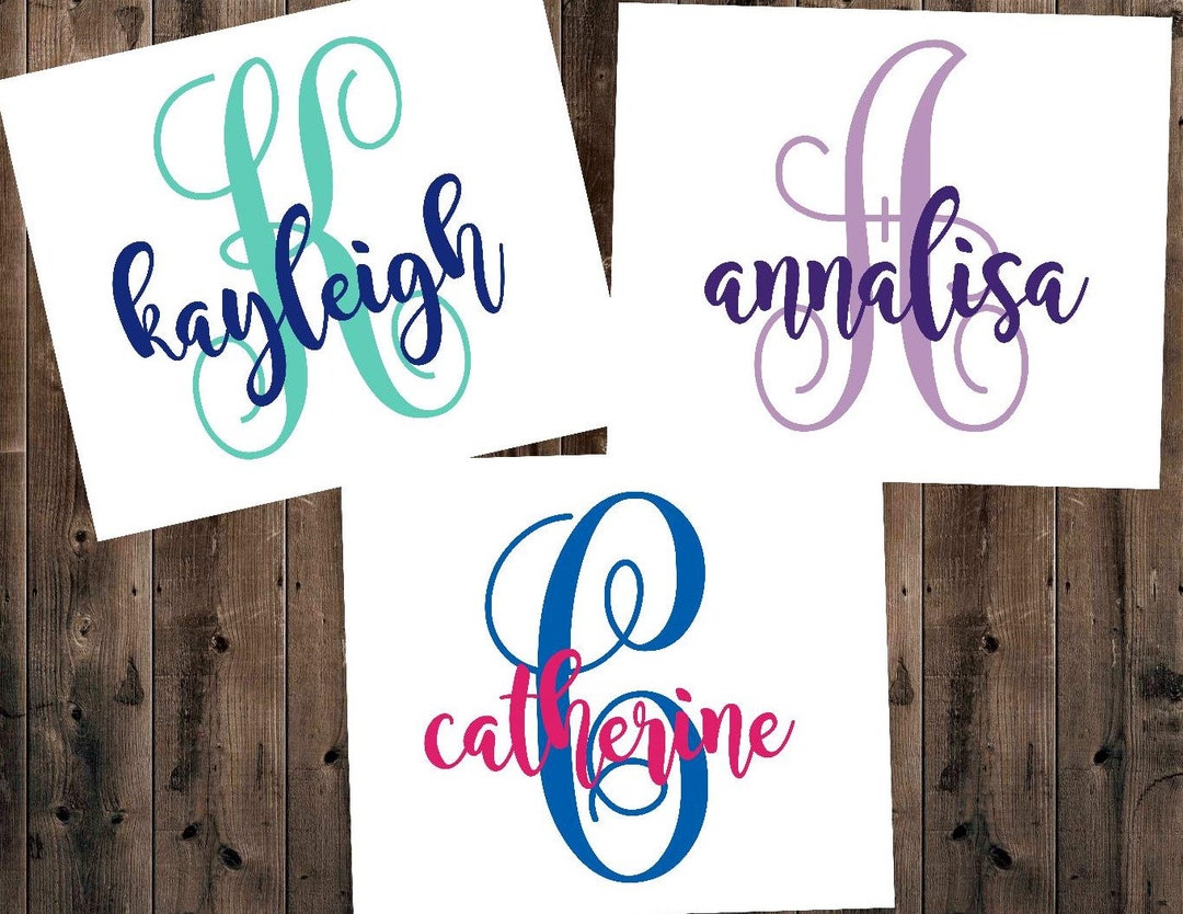 Initial Name Decal for Yeti Tumbler, Yeti Decal for Women, Custom Vinyl ...