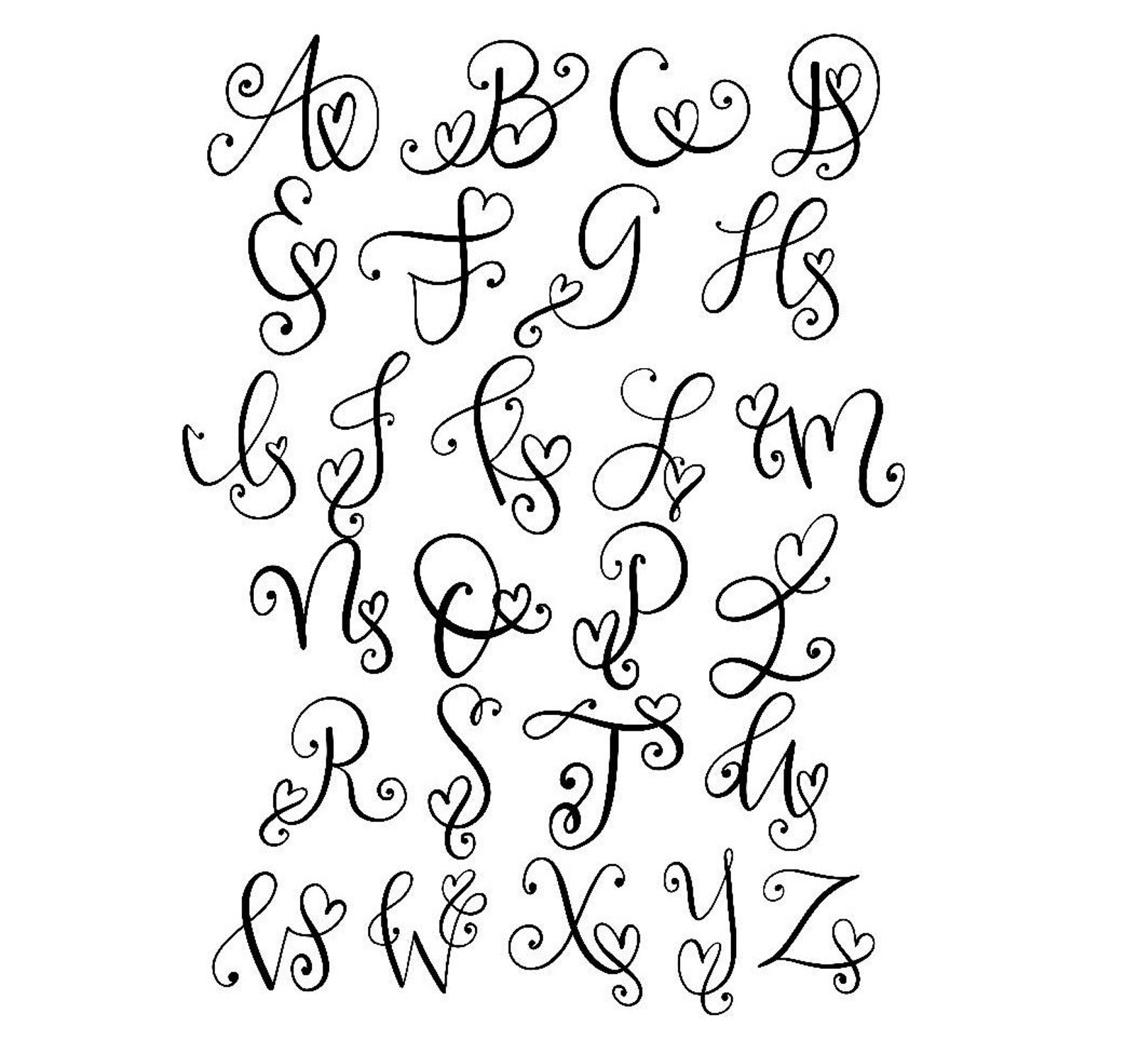 Heart Initial Monogram Decal for Yeti Tumbler Cup, Custom Heart Letter ...