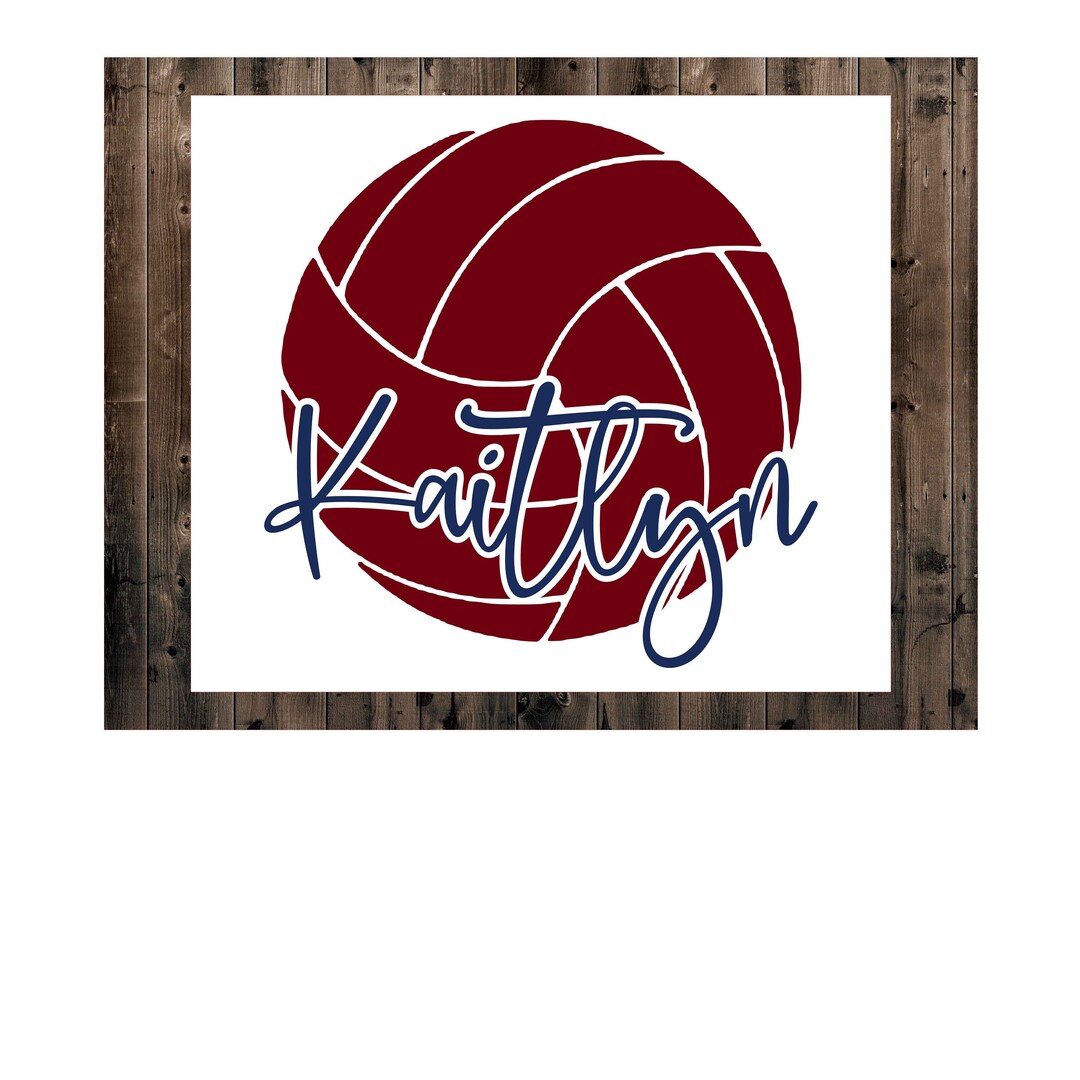 Personalized Volleyball Decal Sticker, Volley Name Decal, Volleyball ...