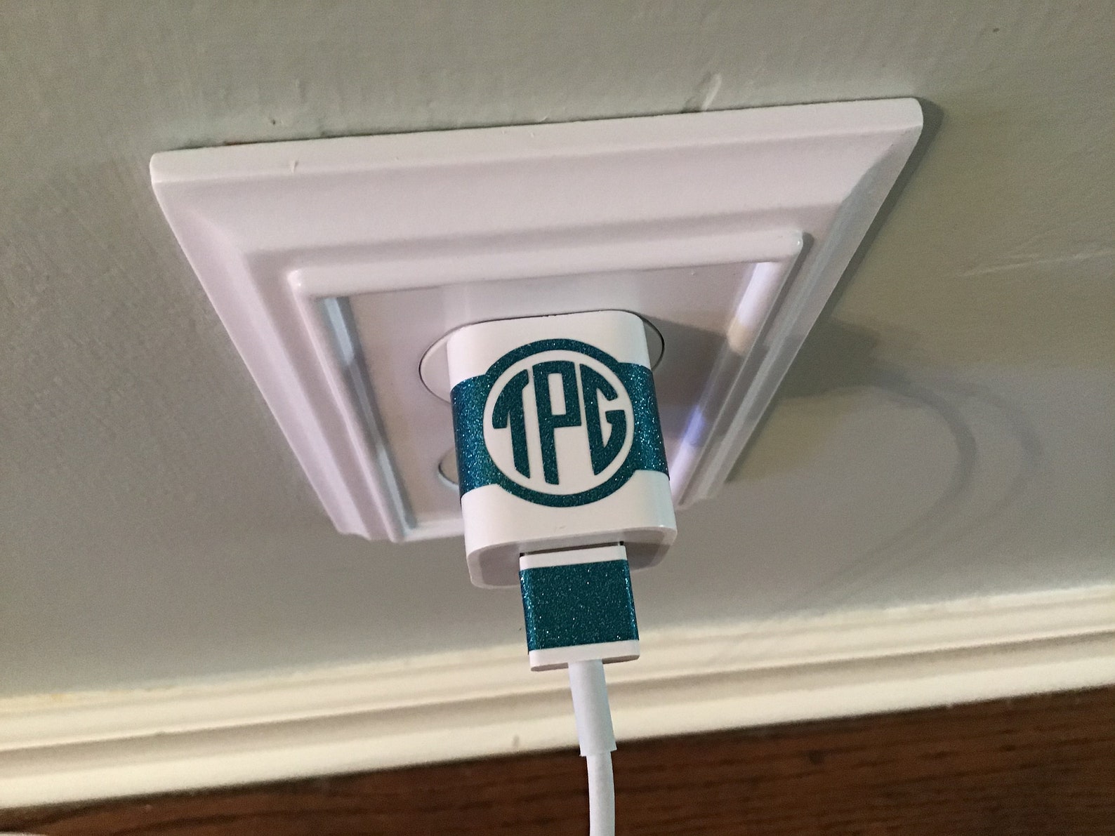 Monogram Charger Wrap for Iphone Ipad Ipod Charger Wrap - Etsy