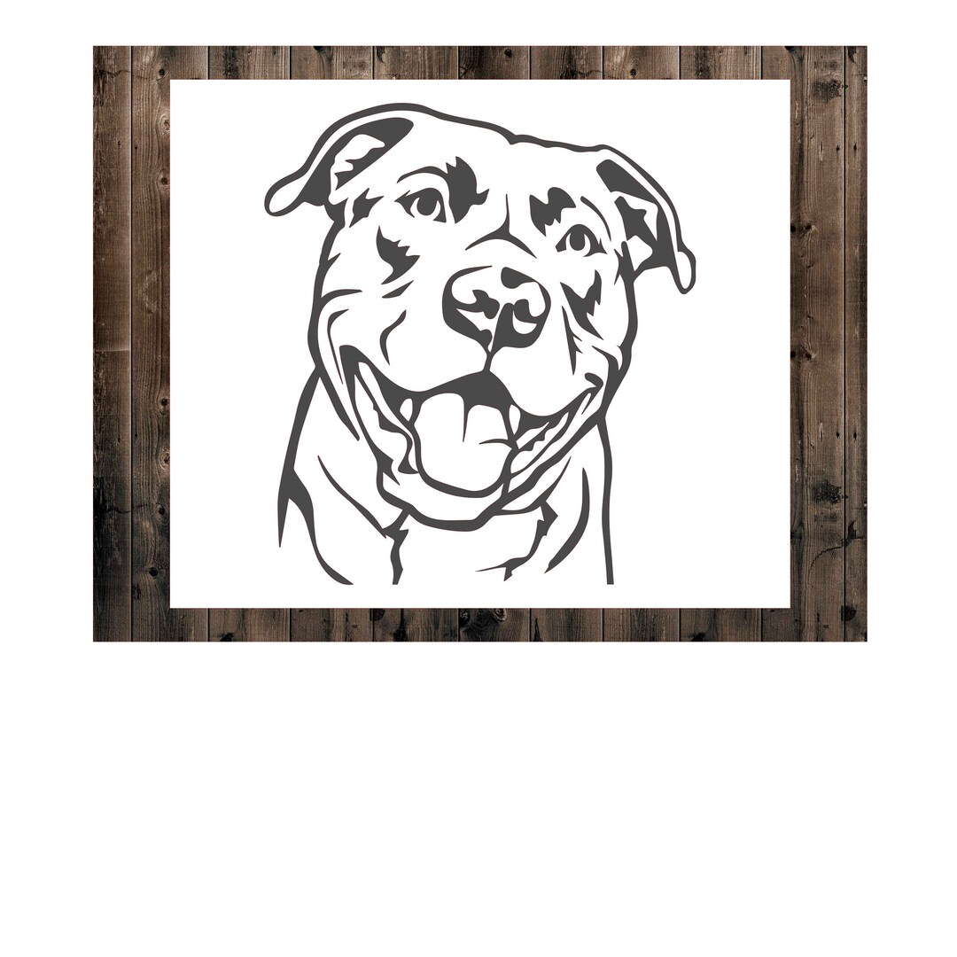 Pit Bull Decal Sticker, Peeking Pit Bull Decal, Dog Mom Sticker, Pit ...