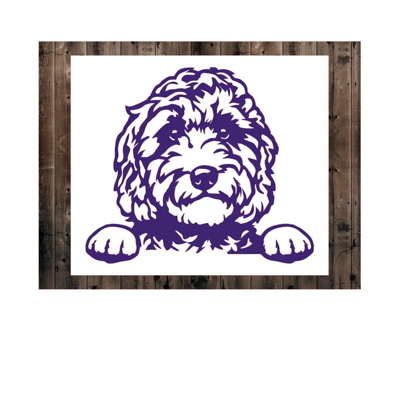 Labradoodle Decal Sticker Peeking Labradoodle Sticker Doodle - Etsy