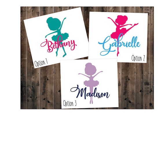 Ballerina Vinyl Name Decal Custom Ballet Sticker - Etsy