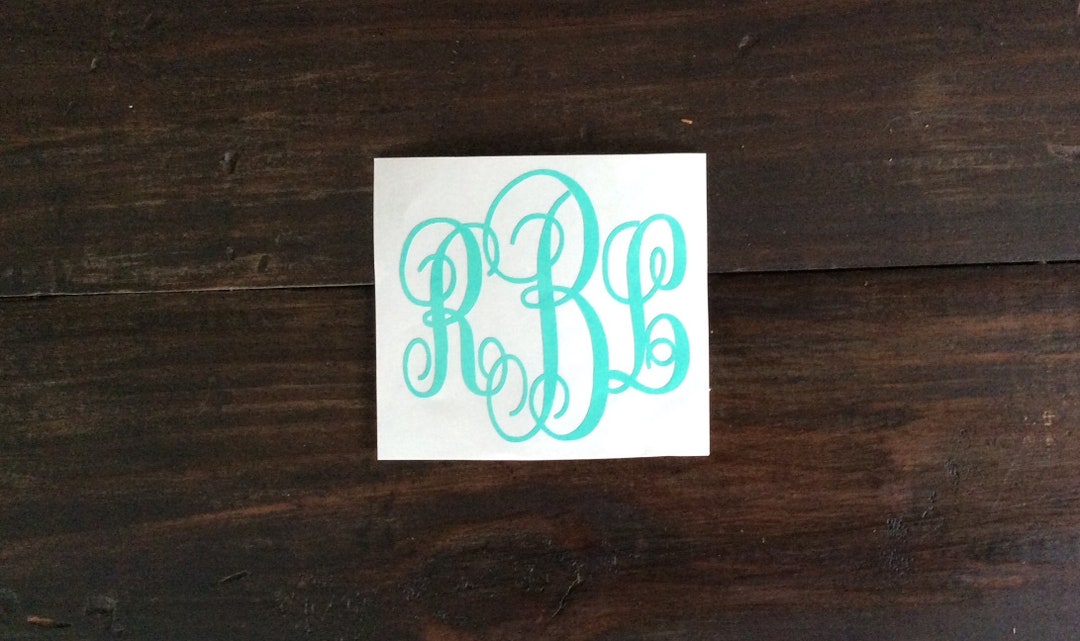 Yeti Monogram Decal, Vine Monogram for YETI, Decal for Women, Monogram ...