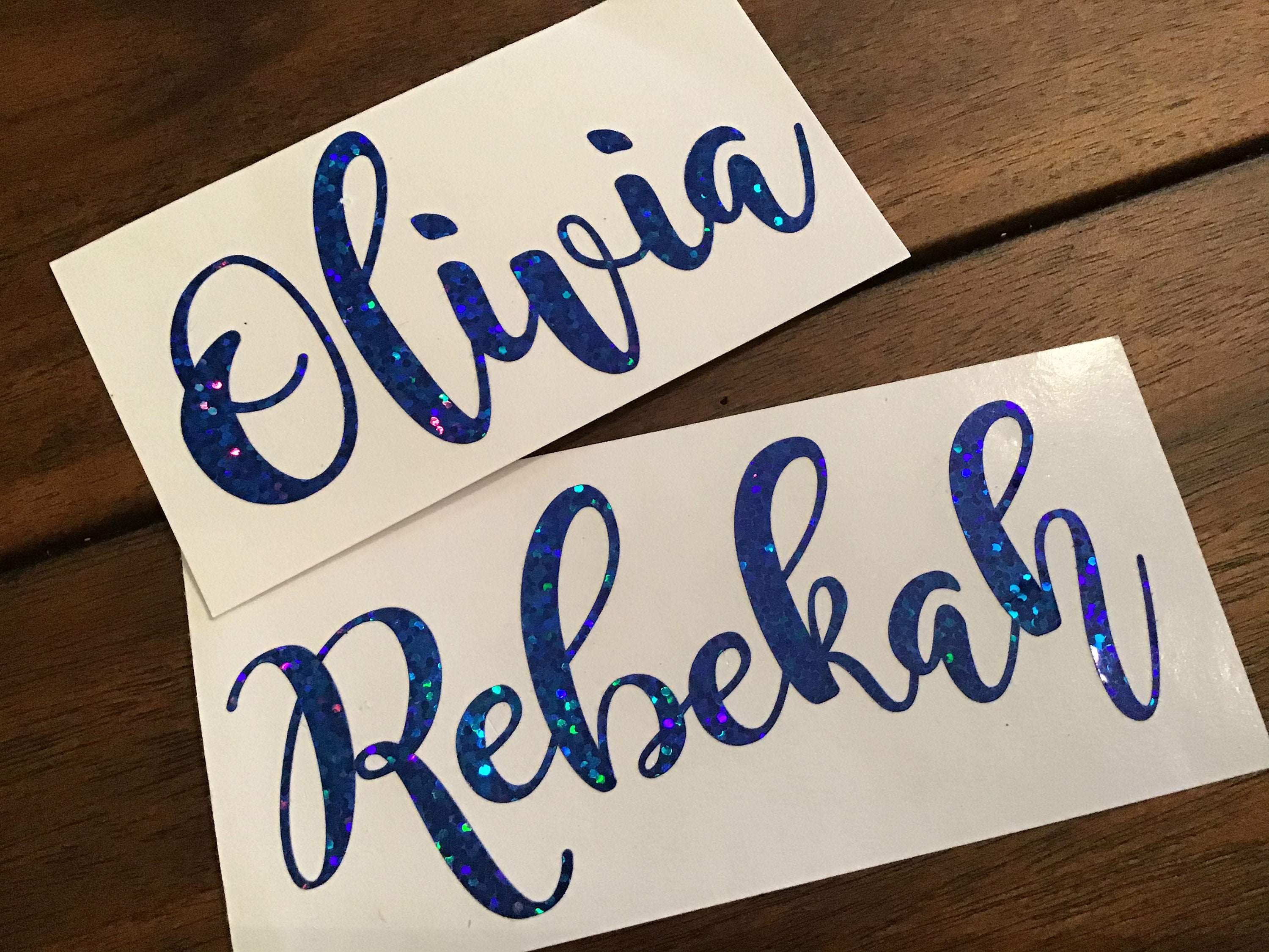 Vinyl Name Decal Custom Name Decal Holo Glitter Decal | Etsy