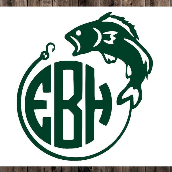 Fishing Monogram - Etsy