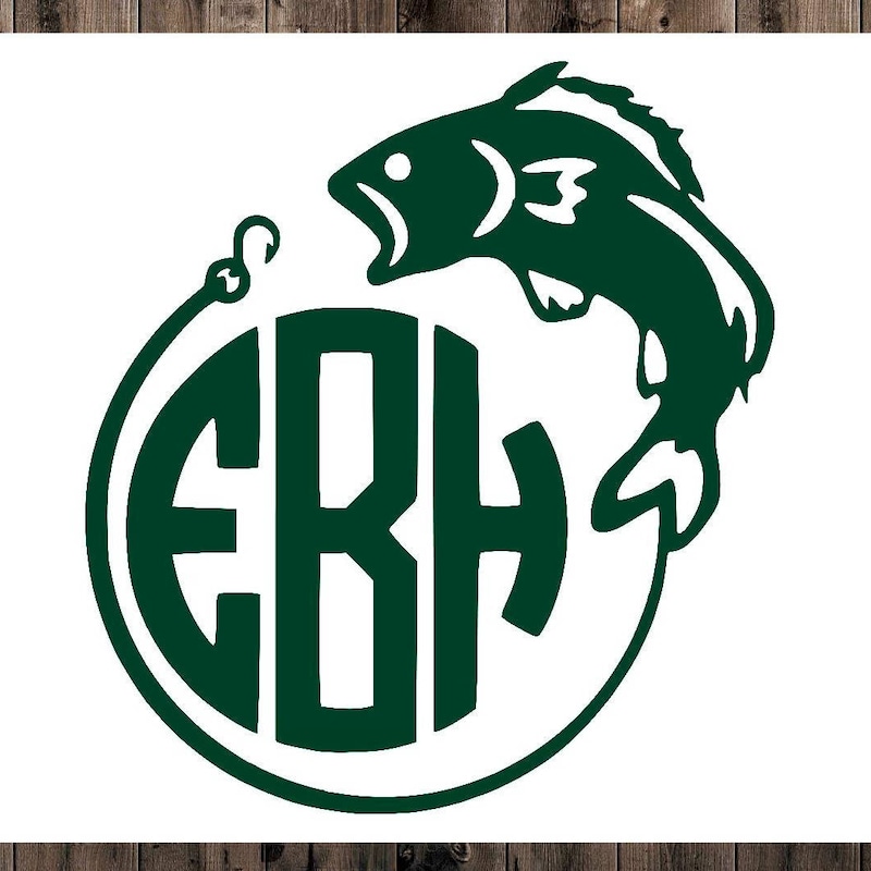Fishing Monogram - Etsy
