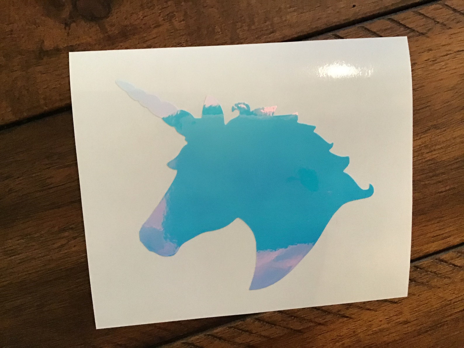 Holographic Unicorn Decal Sticker Unicorn Laptop Decal - Etsy