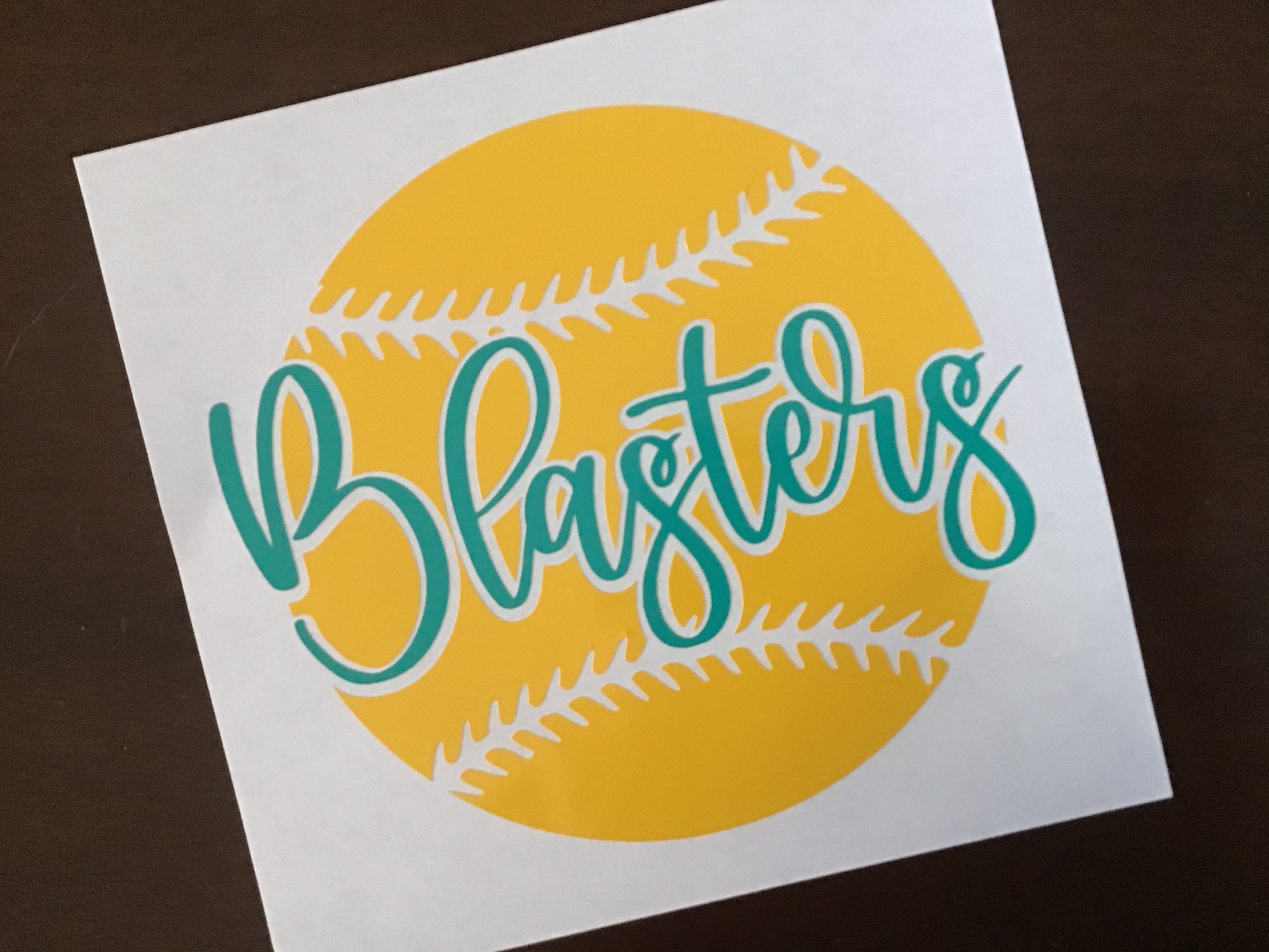 Softball Name Decal, Softball Vinyl Sticker, Softball Team Sticker ...