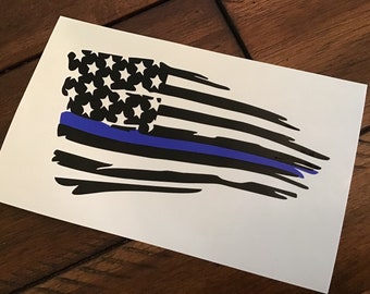 Police Flag Car Decal - Etsy