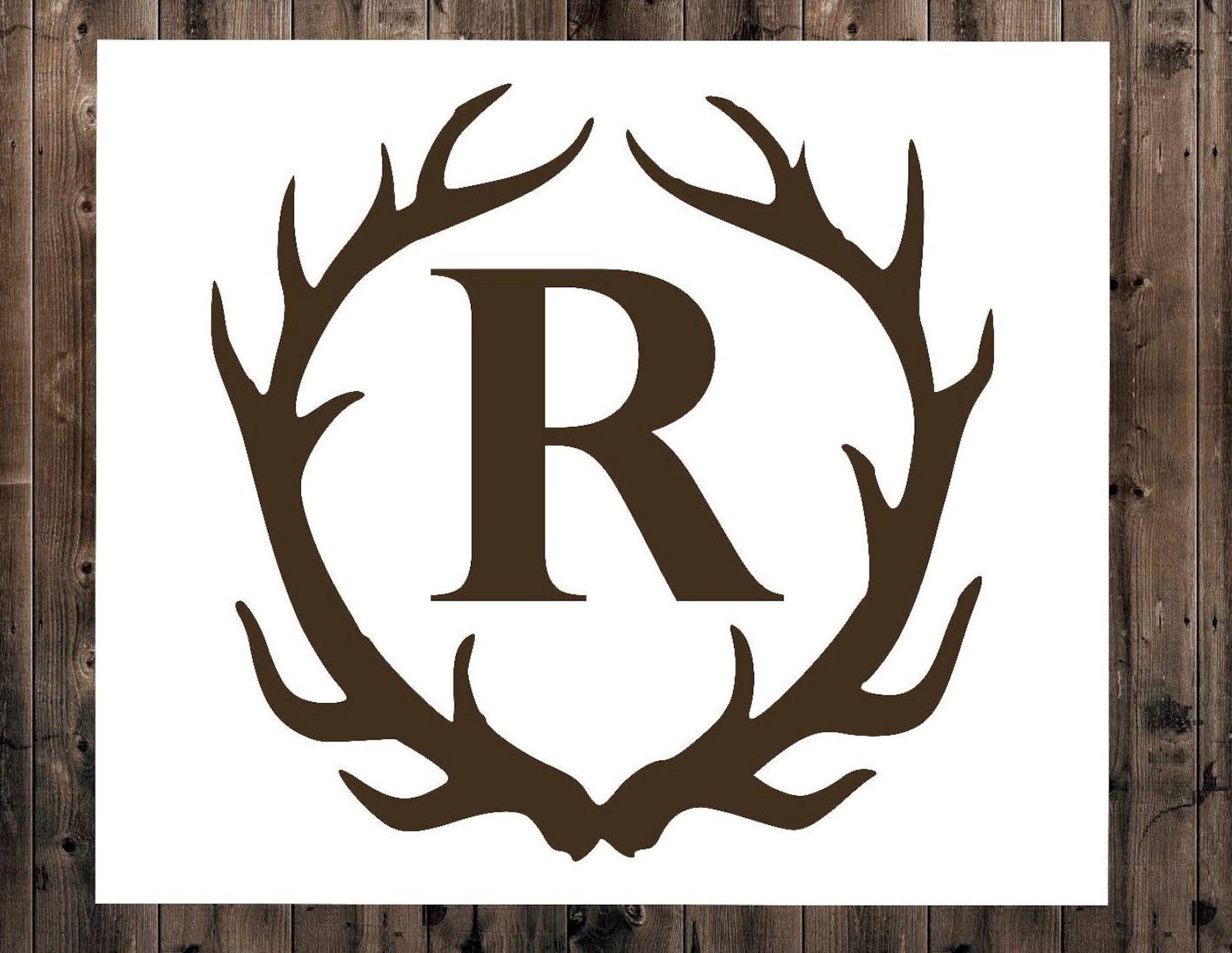 Antler Decal Antler Monogram Decal Yeti Antler Decal - Etsy