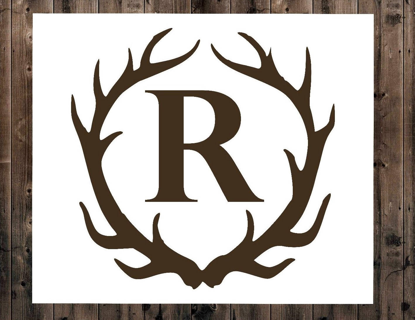 Antler Decal Antler Monogram Decal Yeti Antler Decal | Etsy