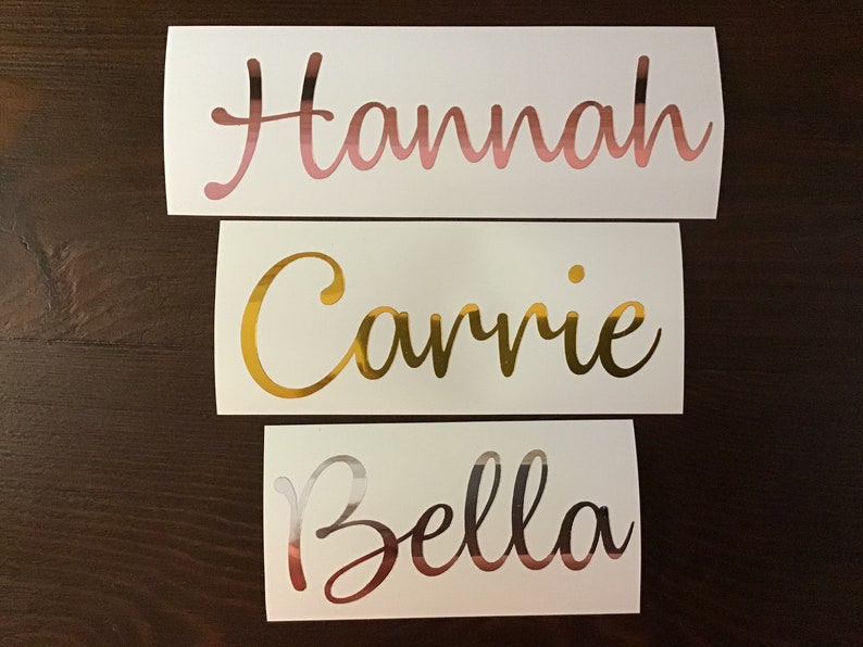 Handwritten Name Sticker Decal for Stemless Wine Tumbler, Bachelorette ...