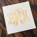Gold Monogram Decal for Yeti Cup, Personalized Wine Glass Decal for ...
