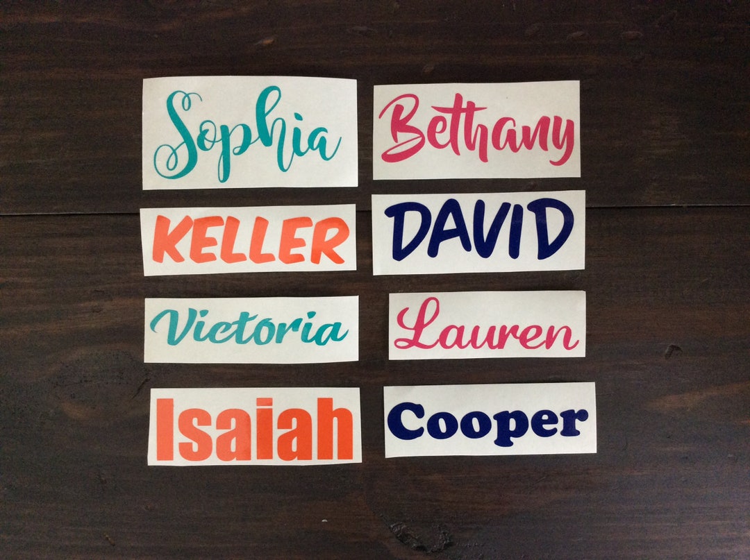 Personalized Name Decal, Word Decal, Name Decal, Any Word Decal, Vinyl ...