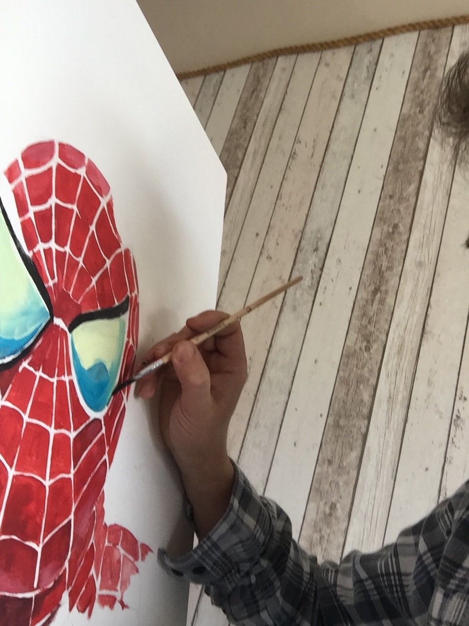My Original Acrylic Painting of Spiderman, Marvel Superhero - Etsy