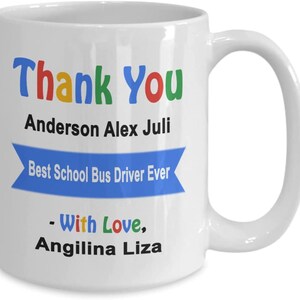 Personalized School Bus Driver Mug, School Bus Driver Gifts, Gift for ...