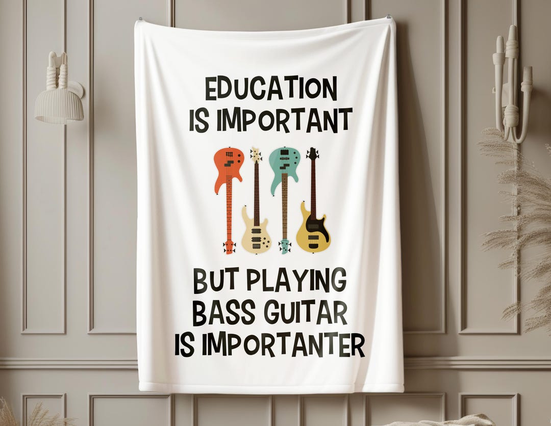 Bass Blanket, Bass Gift Idea, Velveteen Blanket, Gift for Bass Player ...