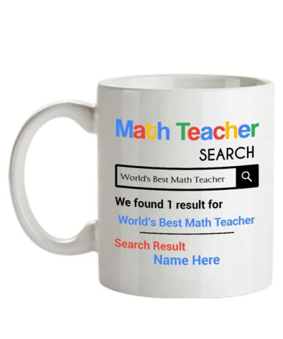 Math Teacher Mug - Math Teacher Gifts - Customized With Your Favorite ...