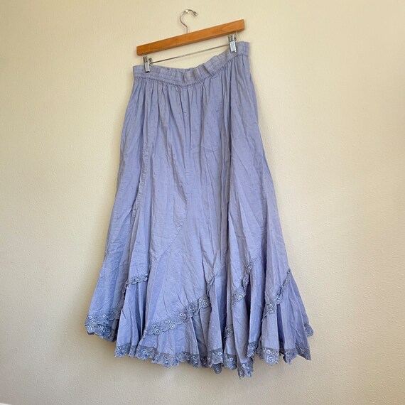 PLUS size cottagecore light blue fairy skirt vintage … - Gem