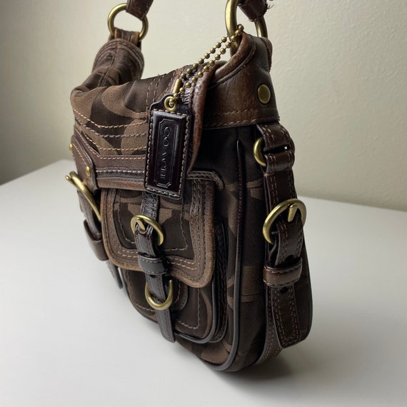 Coach Legacy Brown Signature Logo Shoulder Bag - Gem
