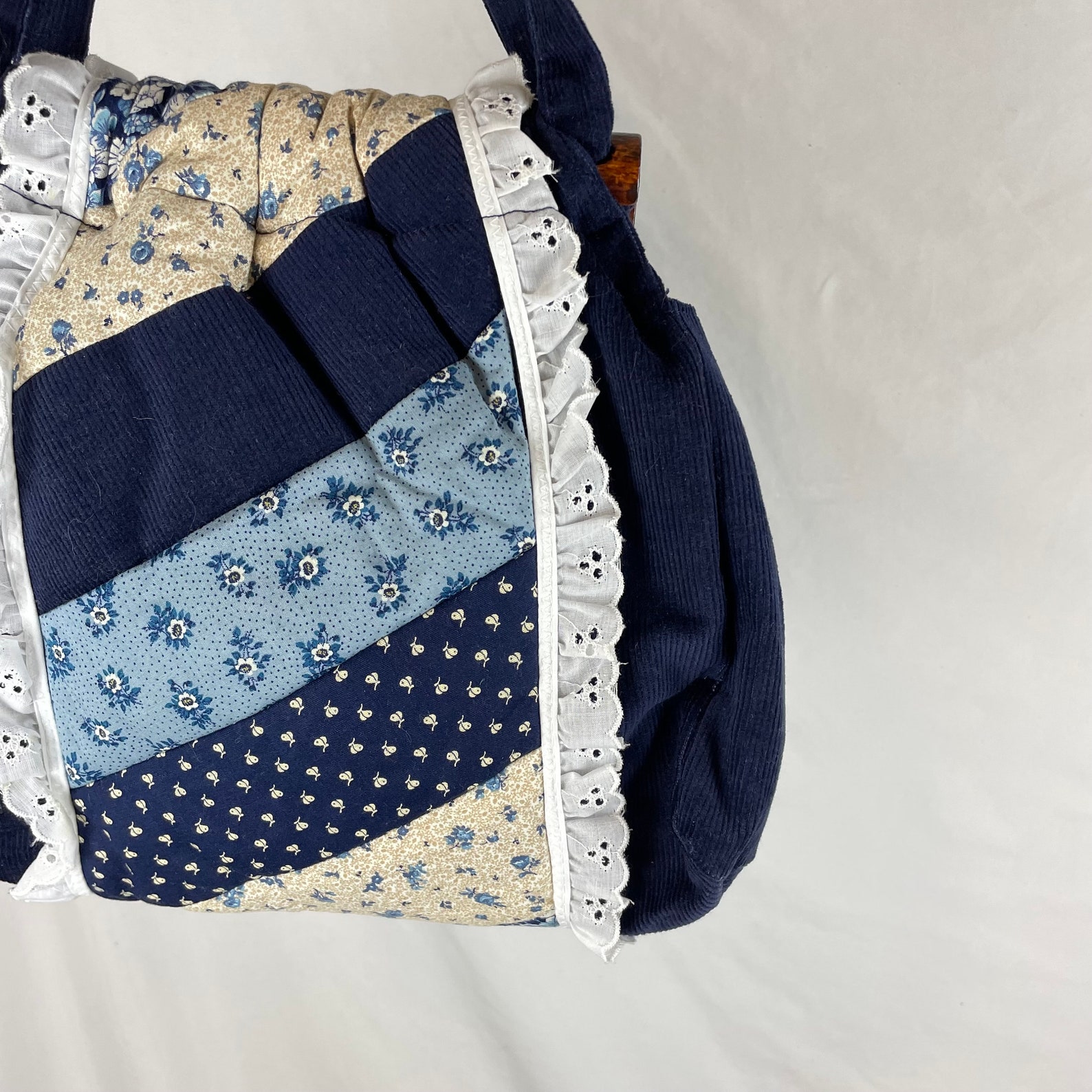 Blue Quilted Cottage Core Coquette Handbag - Etsy