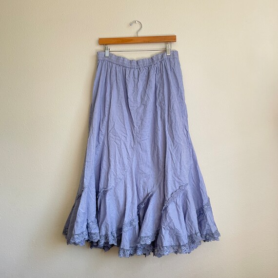 PLUS size cottagecore light blue fairy skirt vintage … - Gem