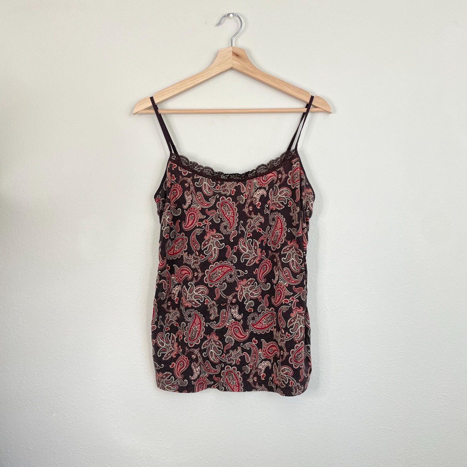 Y2K Vintage 2000s Fairycore Brow Paisley Earthy Girl Cami Tank ...