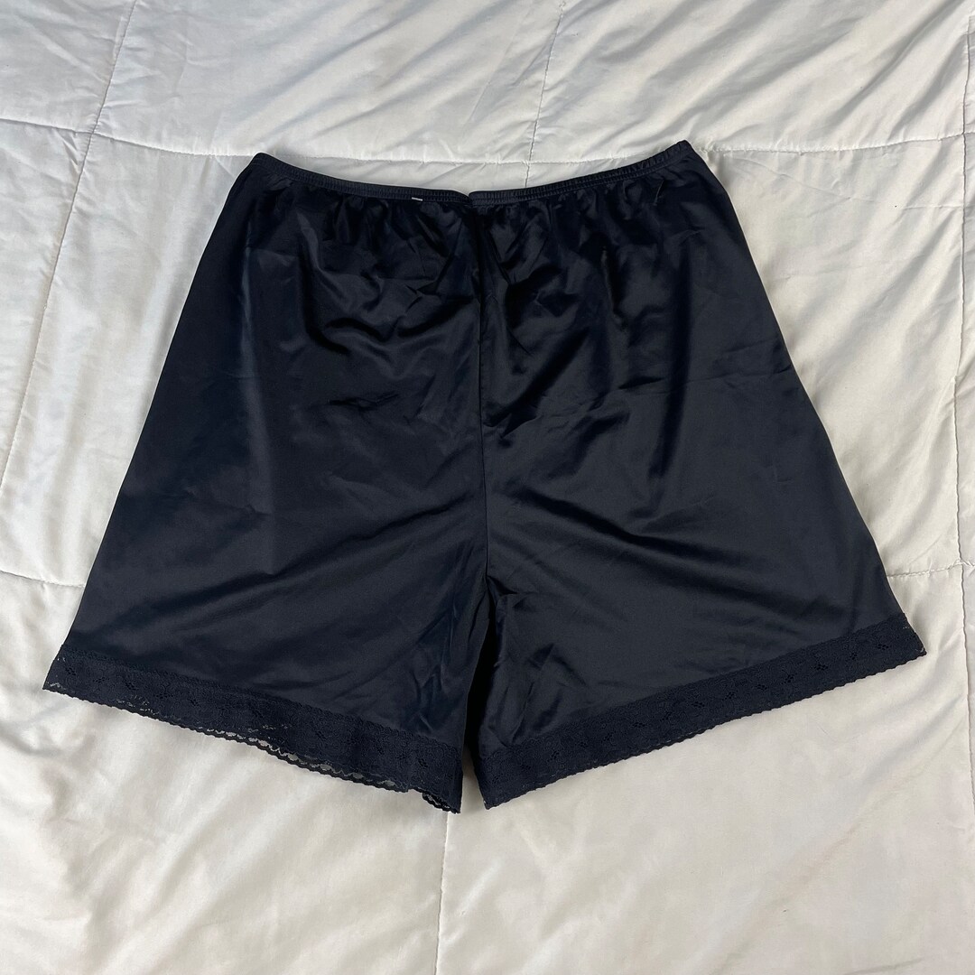 Vintage 80s Black Satin Bloomers Vanity Fair Petti Shorts Size Large - Etsy