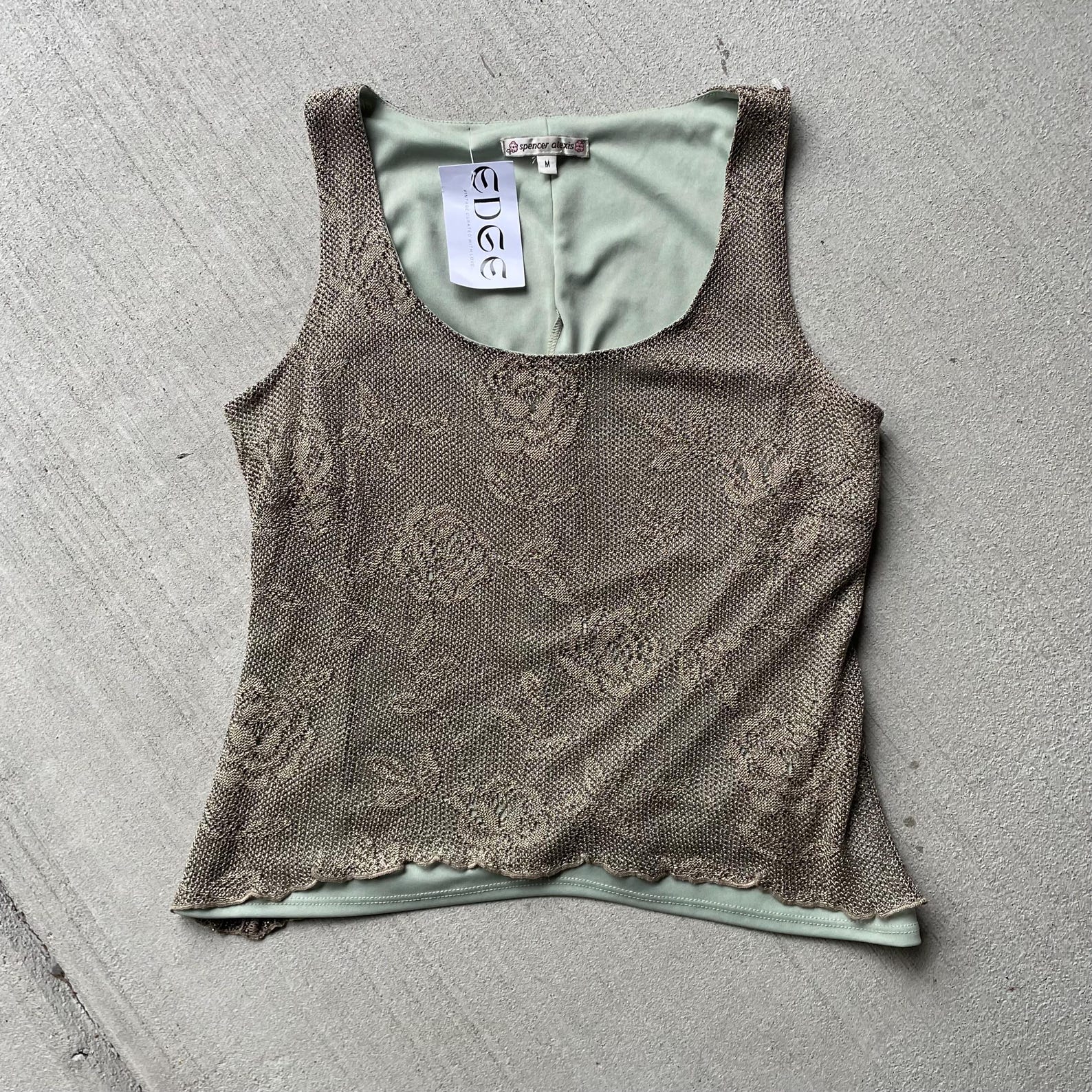 Y2K Gold Lace Matching Set: Fairy Hem Skirt & Tank, Size M - Etsy