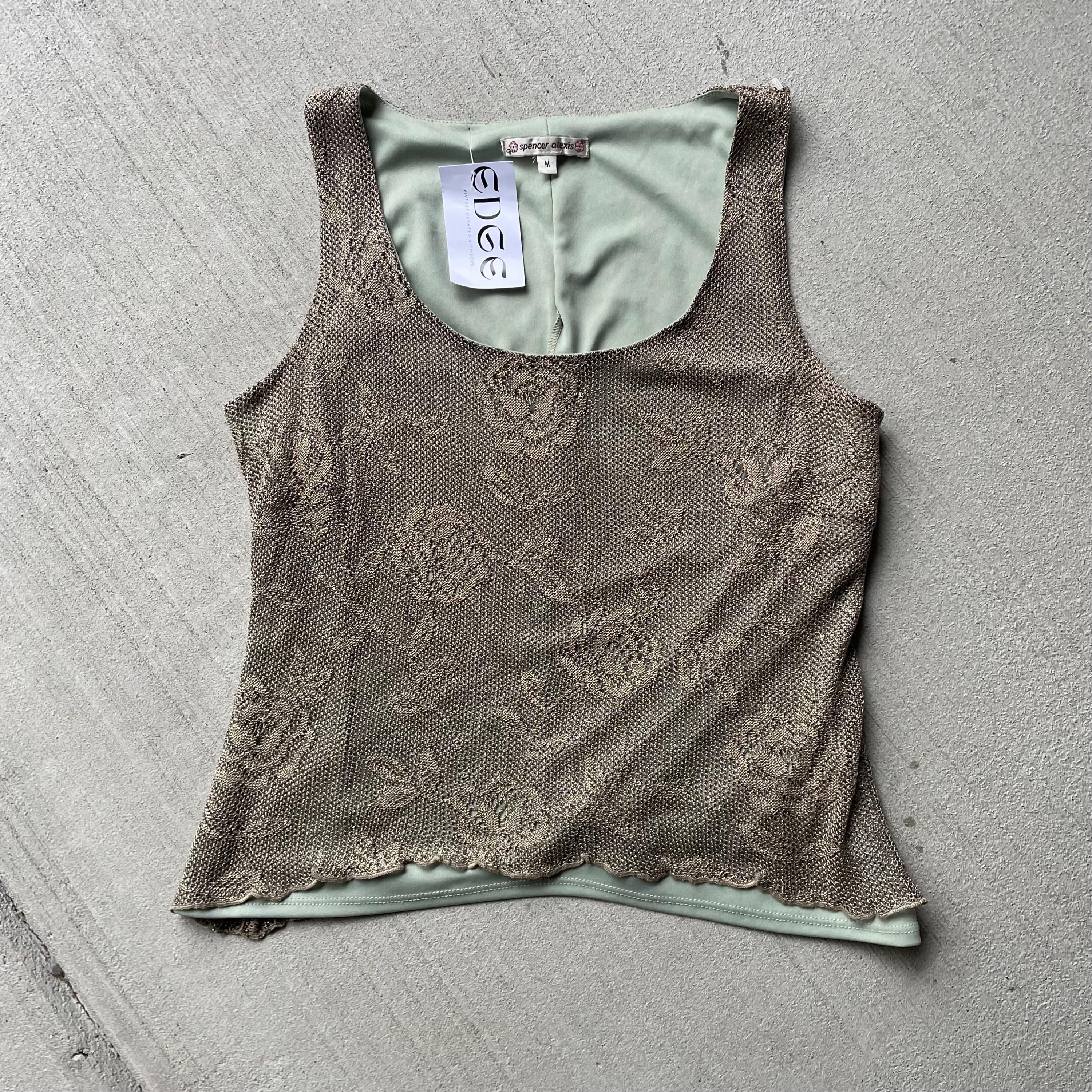 Y2K Gold Lace Matching Set: Fairy Hem Skirt & Tank, Size M - Etsy