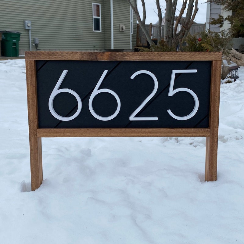 House Number Yard Sign - Etsy