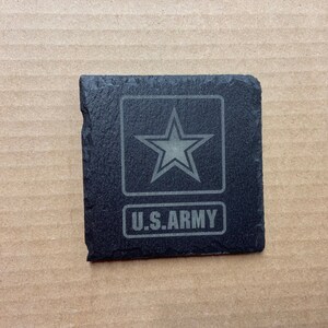 Military Slate Drink Coaster | Personalized | Custom Coasters | Army ...