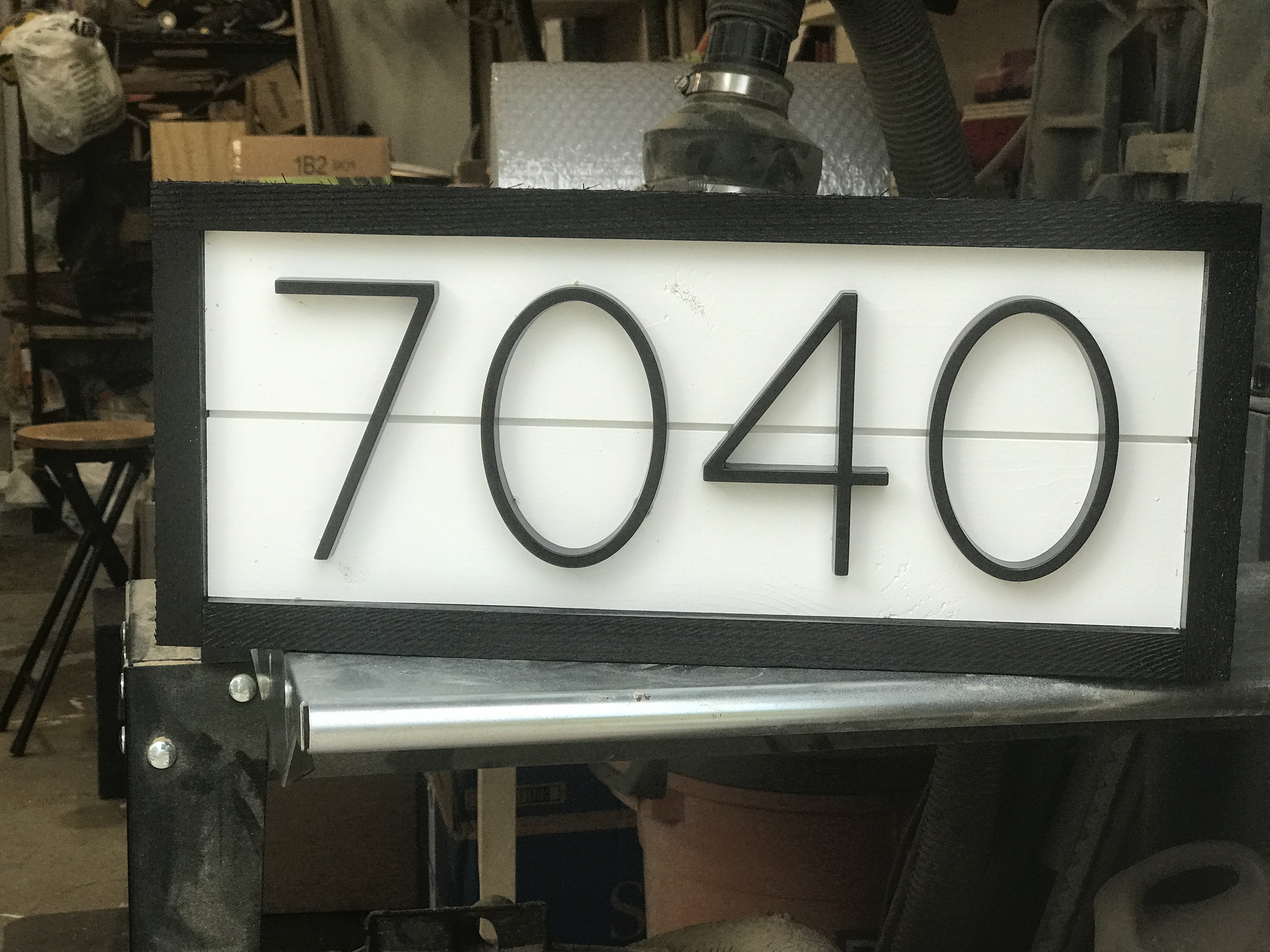 Black and White Shiplap House Numbers Address Sign Black | Etsy
