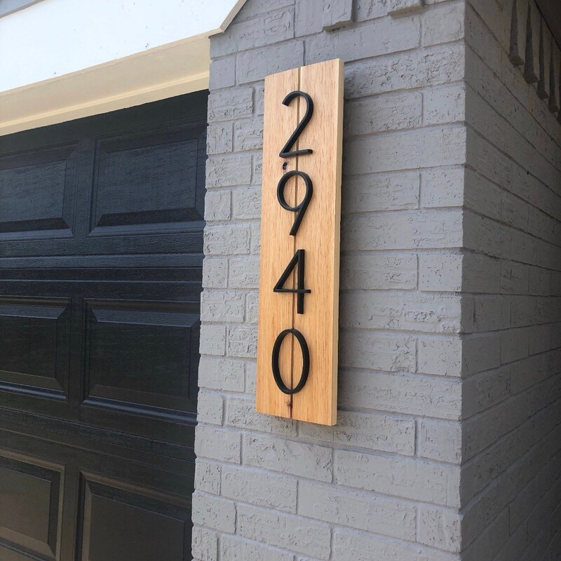 Wood House Numbers - Etsy