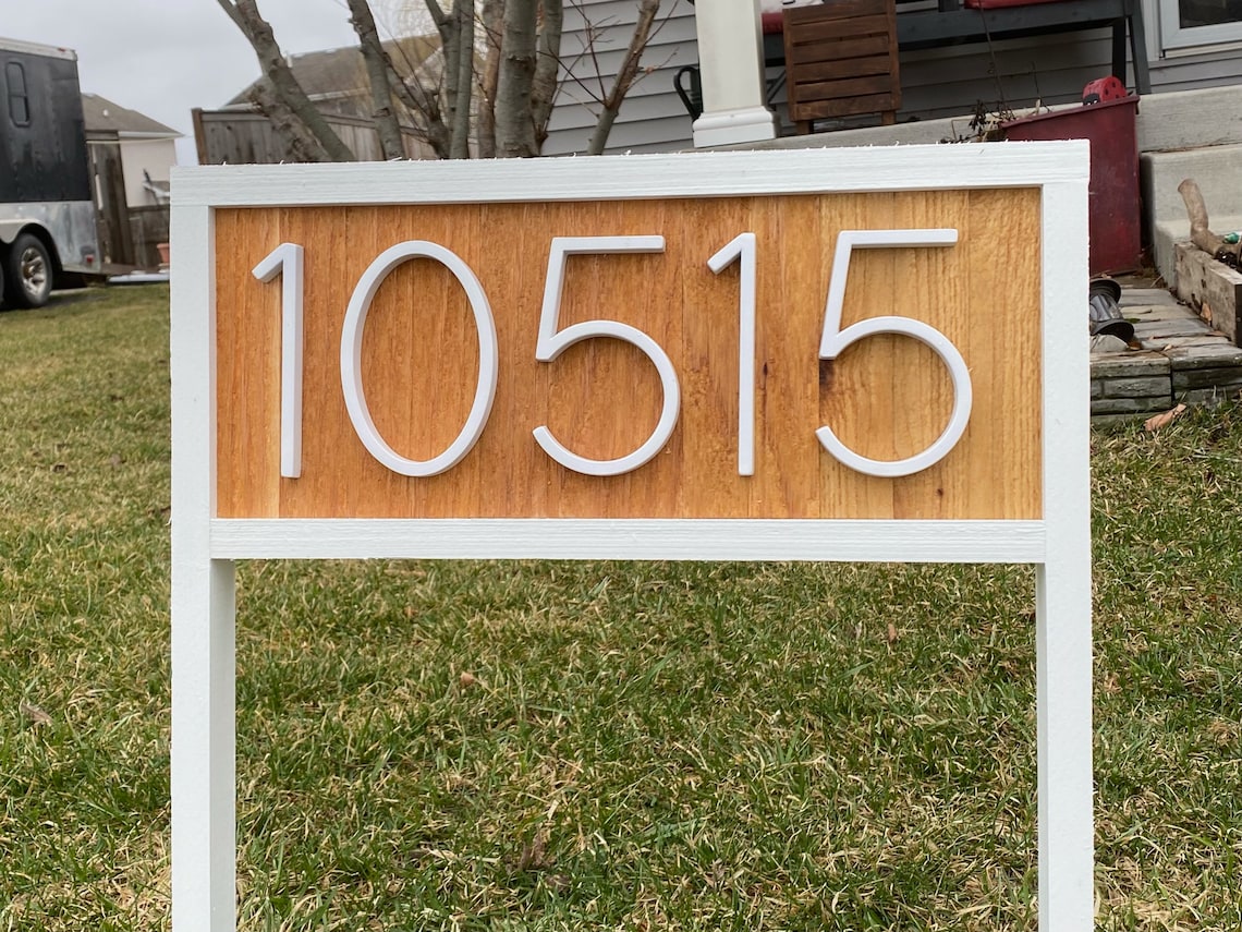 House Number Yard Sign Address Sign for Yard Stake Sign - Etsy