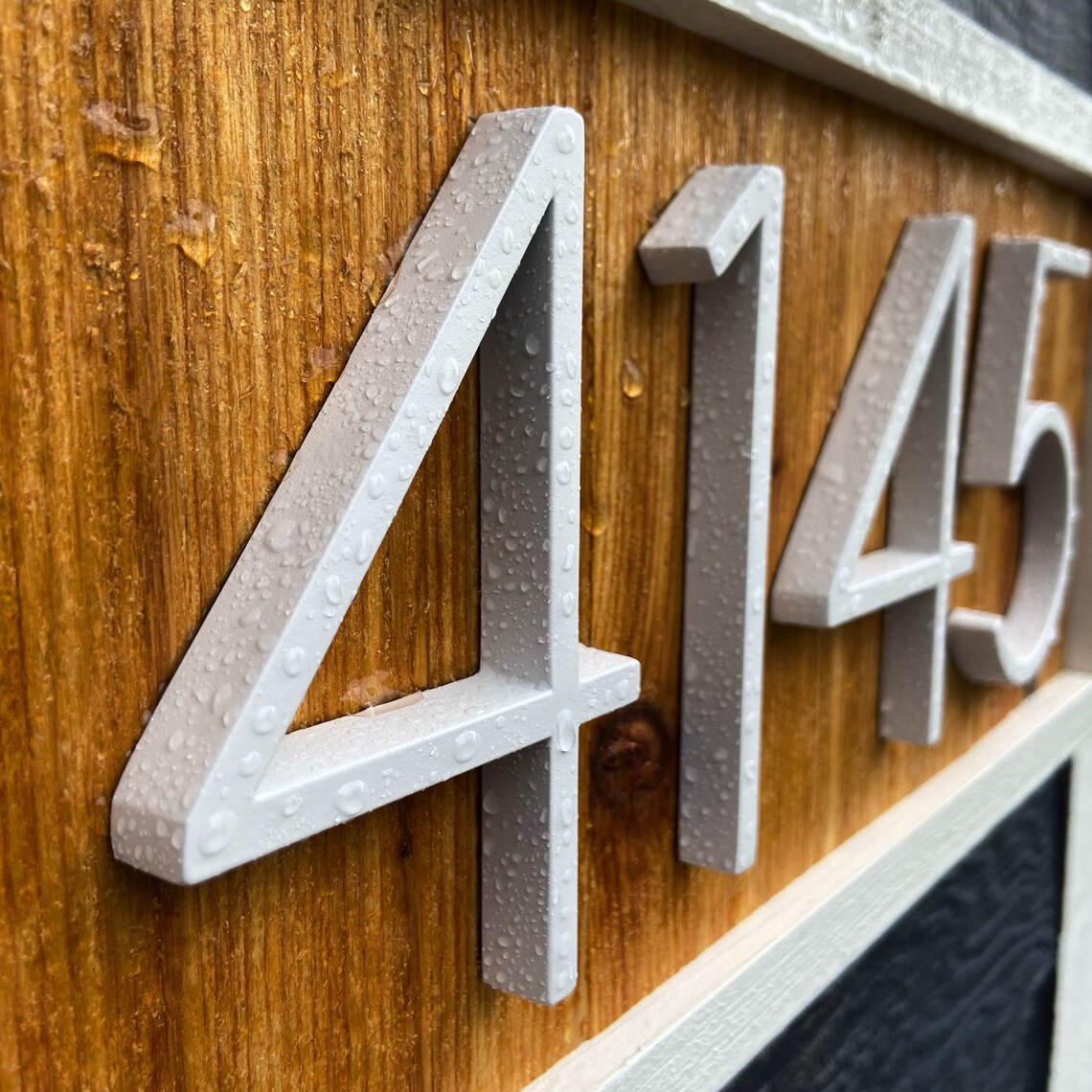 White Cedar Cedar House Numbers Cedaraddress Sign White - Etsy