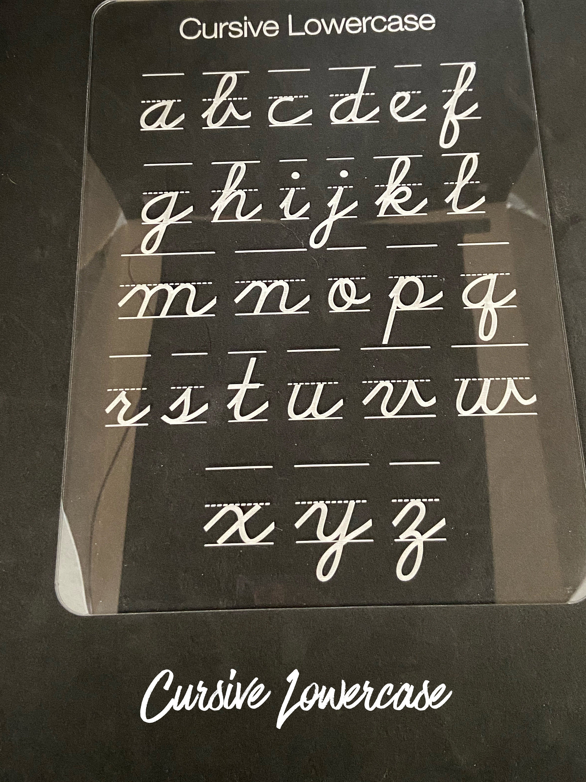 Kids Handwriting Practice Dry Erase Cursive Letters - Etsy