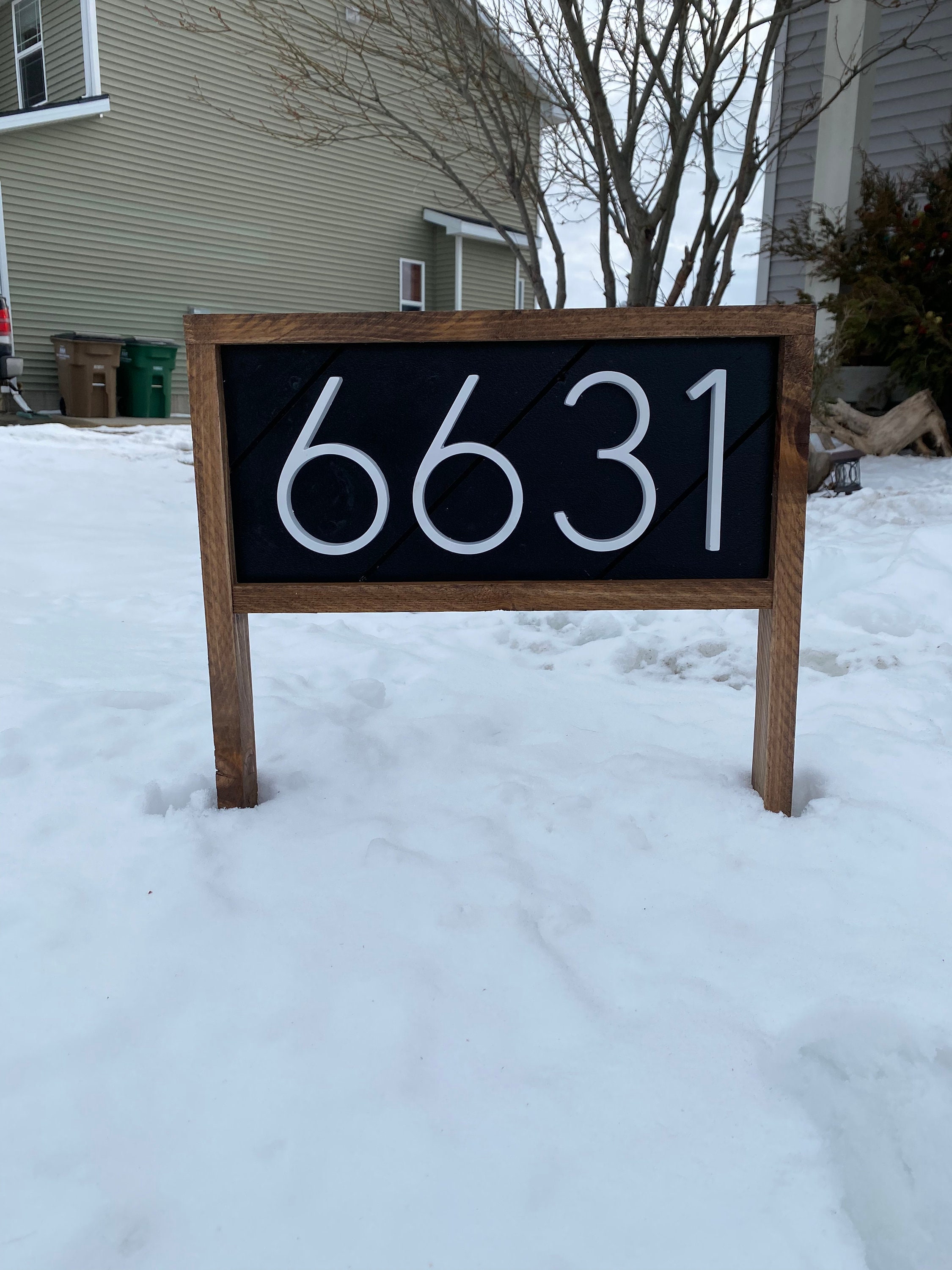 House Number Yard Sign Address Sign for Yard Stake Sign - Etsy