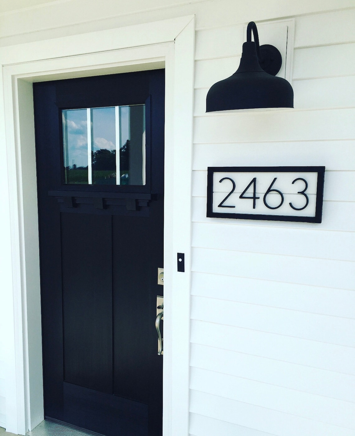 Black and White Shiplap House Numbers Address Sign Black - Etsy