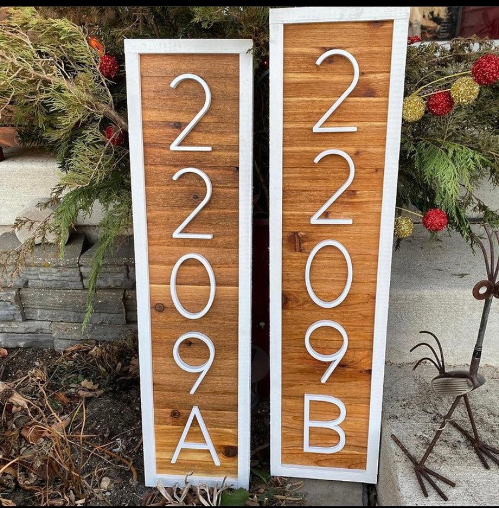 White Cedar Cedar House Numbers Cedaraddress Sign White | Etsy