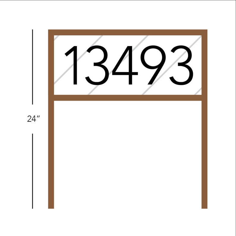 House Number Yard Sign Address Sign for Yard Stake Sign - Etsy