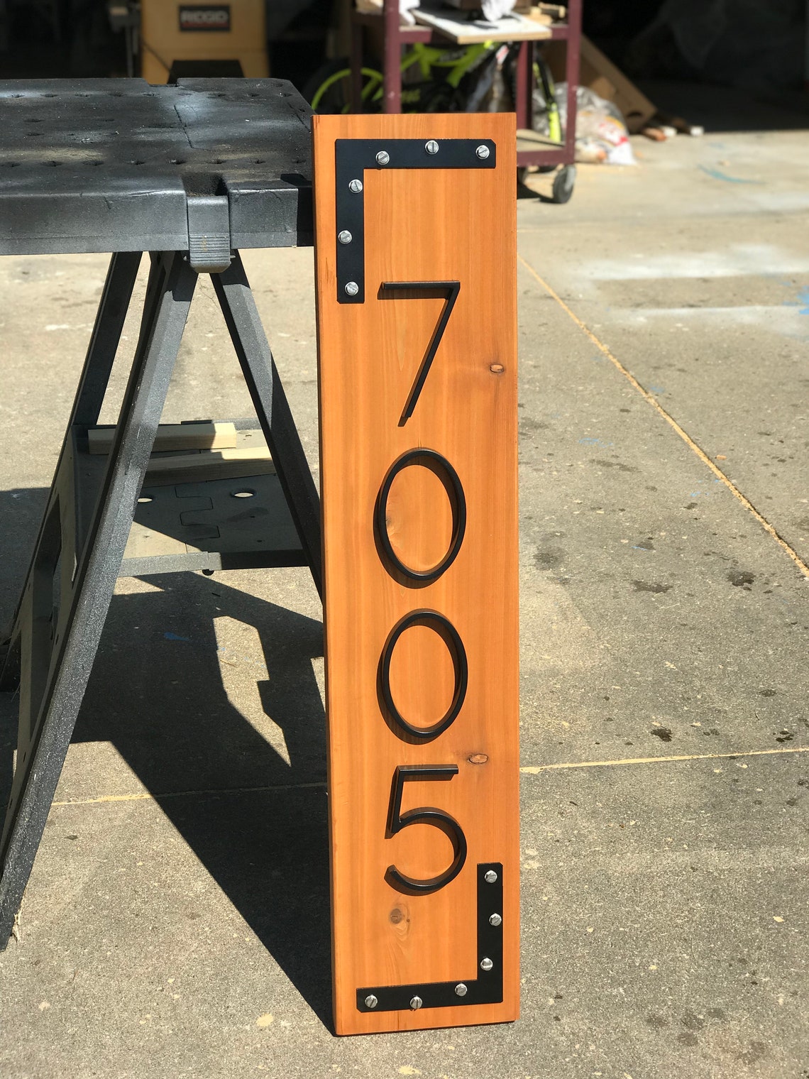 The Aurora Cedar House Numbers Black House Numbers | Etsy