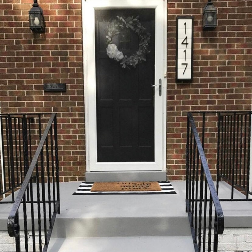 Black and White Shiplap House Numbers Address Sign Black | Etsy