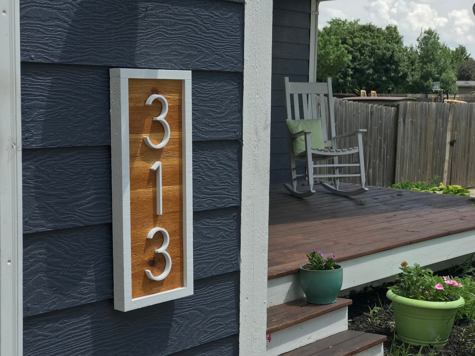 White Cedar Cedar House Numbers Cedaraddress Sign White - Etsy