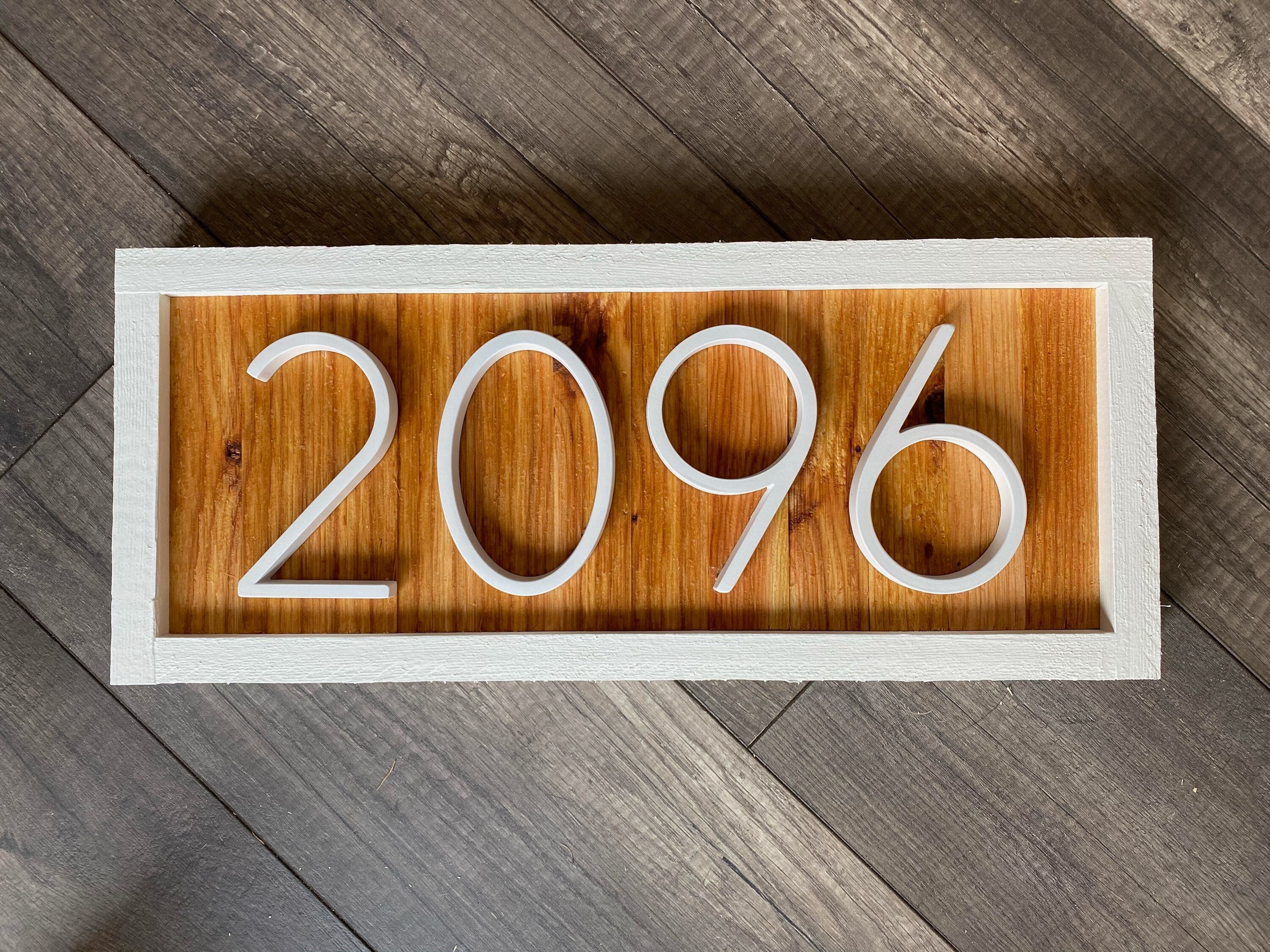 White Cedar Cedar House Numbers Cedaraddress Sign White - Etsy